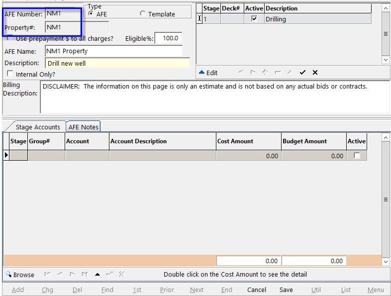 AFE and AFE Reporting Set-up | WolfePak Software User Tips