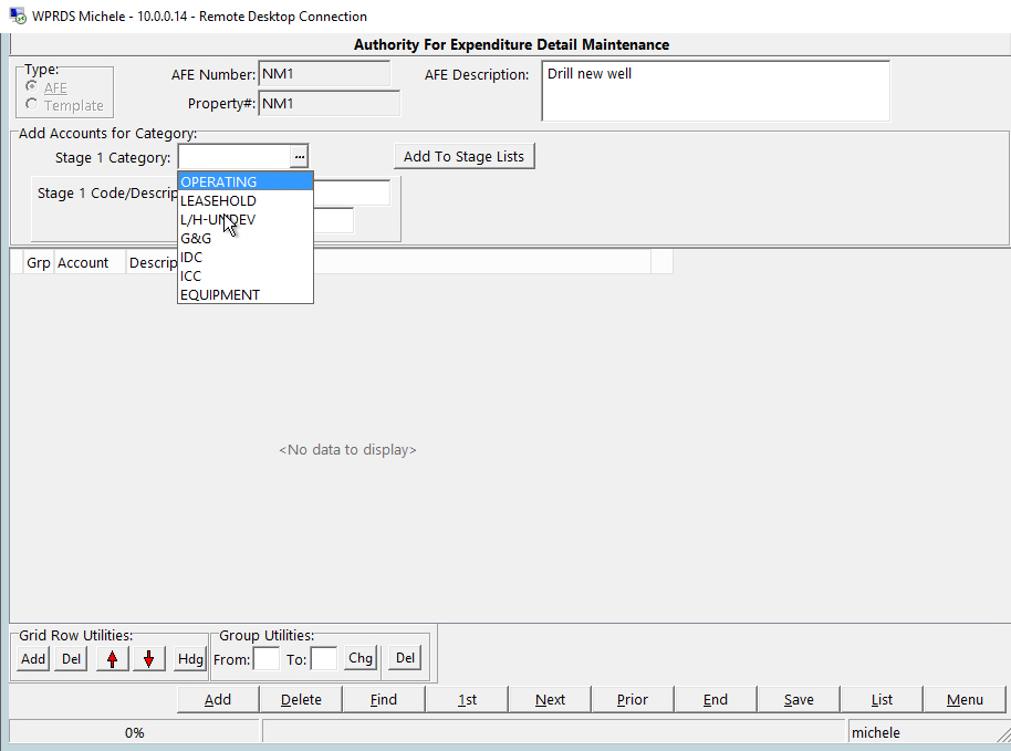 AFE and AFE Reporting Set-up | WolfePak Software User Tips