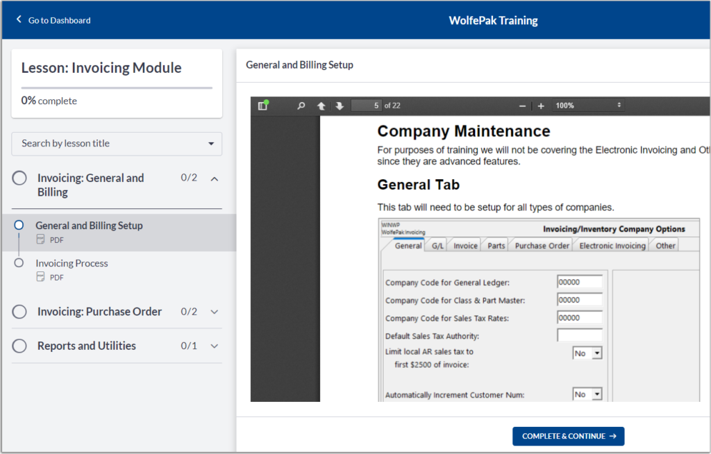Online Training for Analytics & Invoicing | WolfePak Software