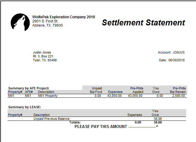 AFE and AFE Reporting Set-up | WolfePak Software User Tips