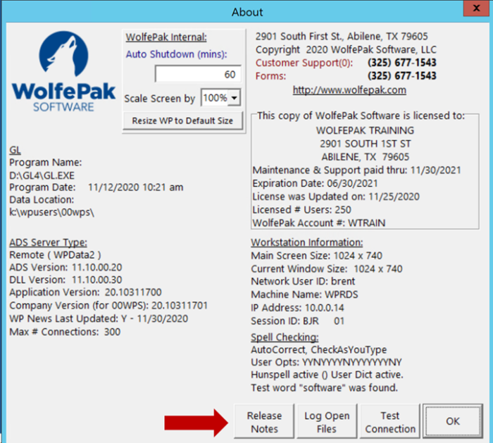 WolfePak Software | October 2020 Release Notes